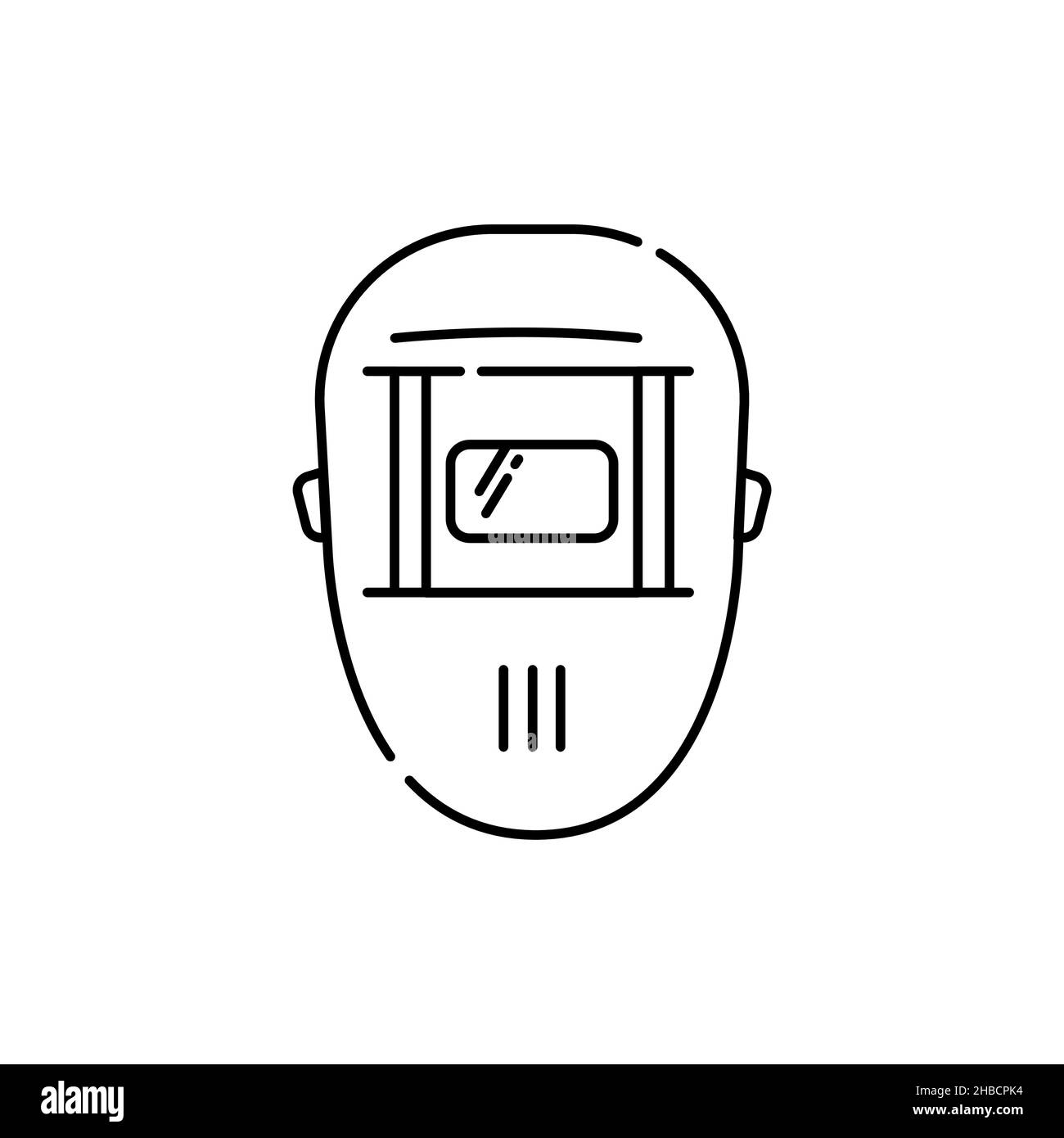 Protective work mask color line icon. Disability. Isolated vector ...