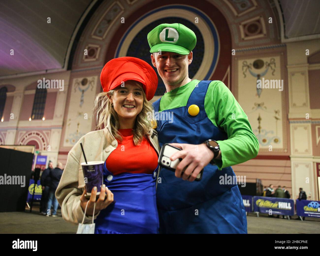 Spectators dressed as Mario and Luigi during day four of the William ...