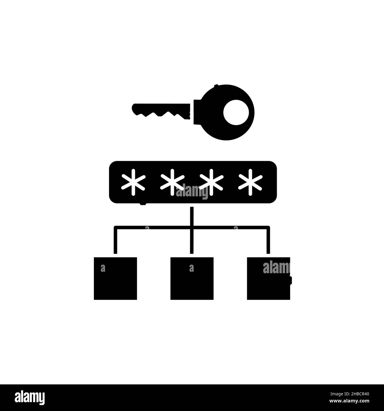 Types of passwords color line icon. Isolated vector element. Outline ...