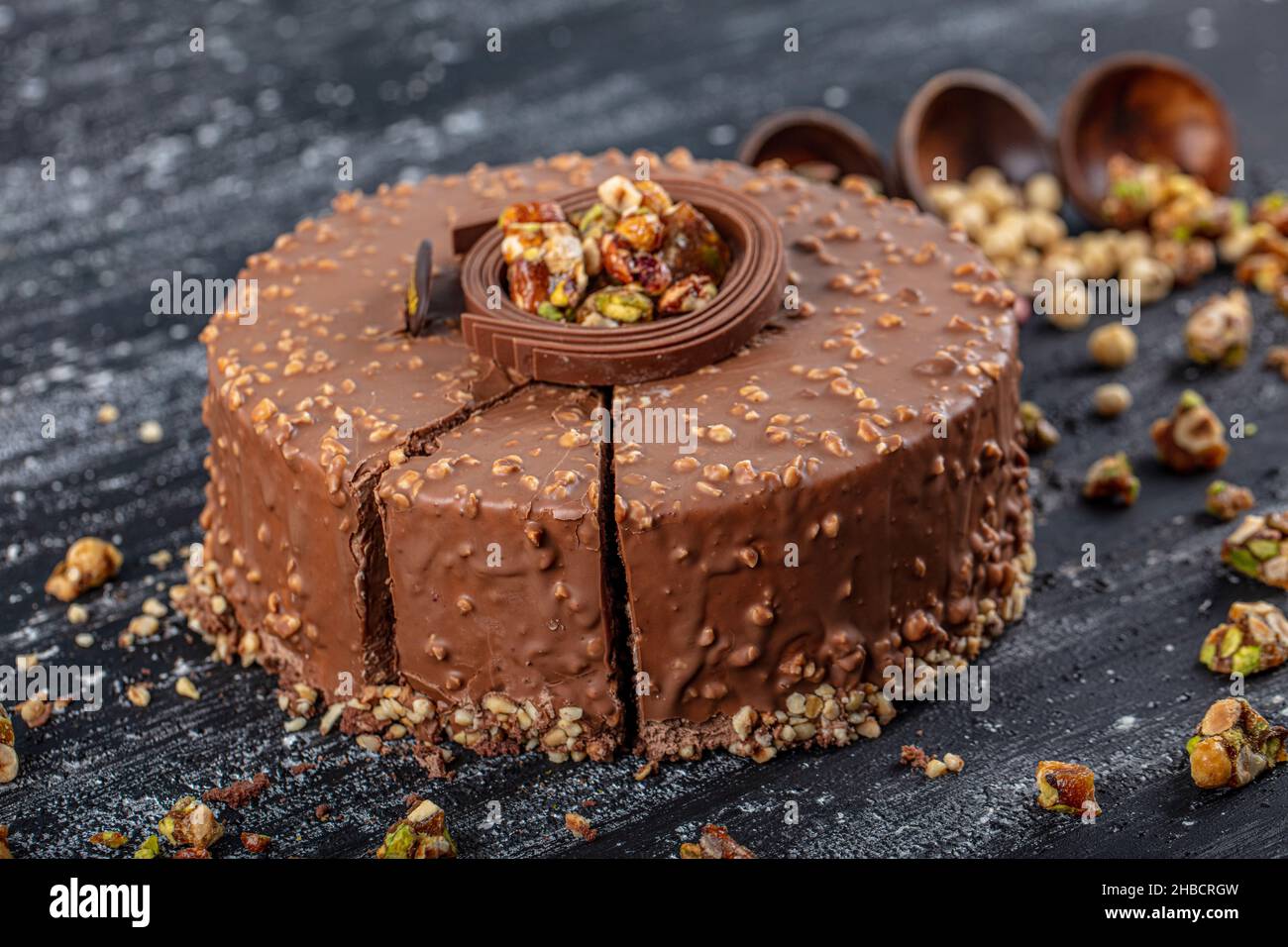 Chocolate birthday cake with croquant. Age Cakes Chocolate Caramel ...