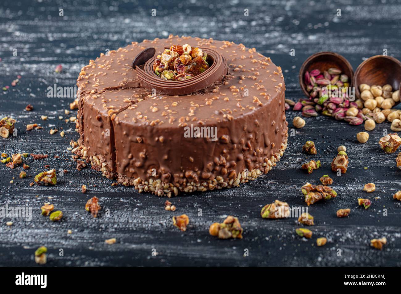 Chocolate birthday cake with croquant. Age Cakes Chocolate Caramel ...