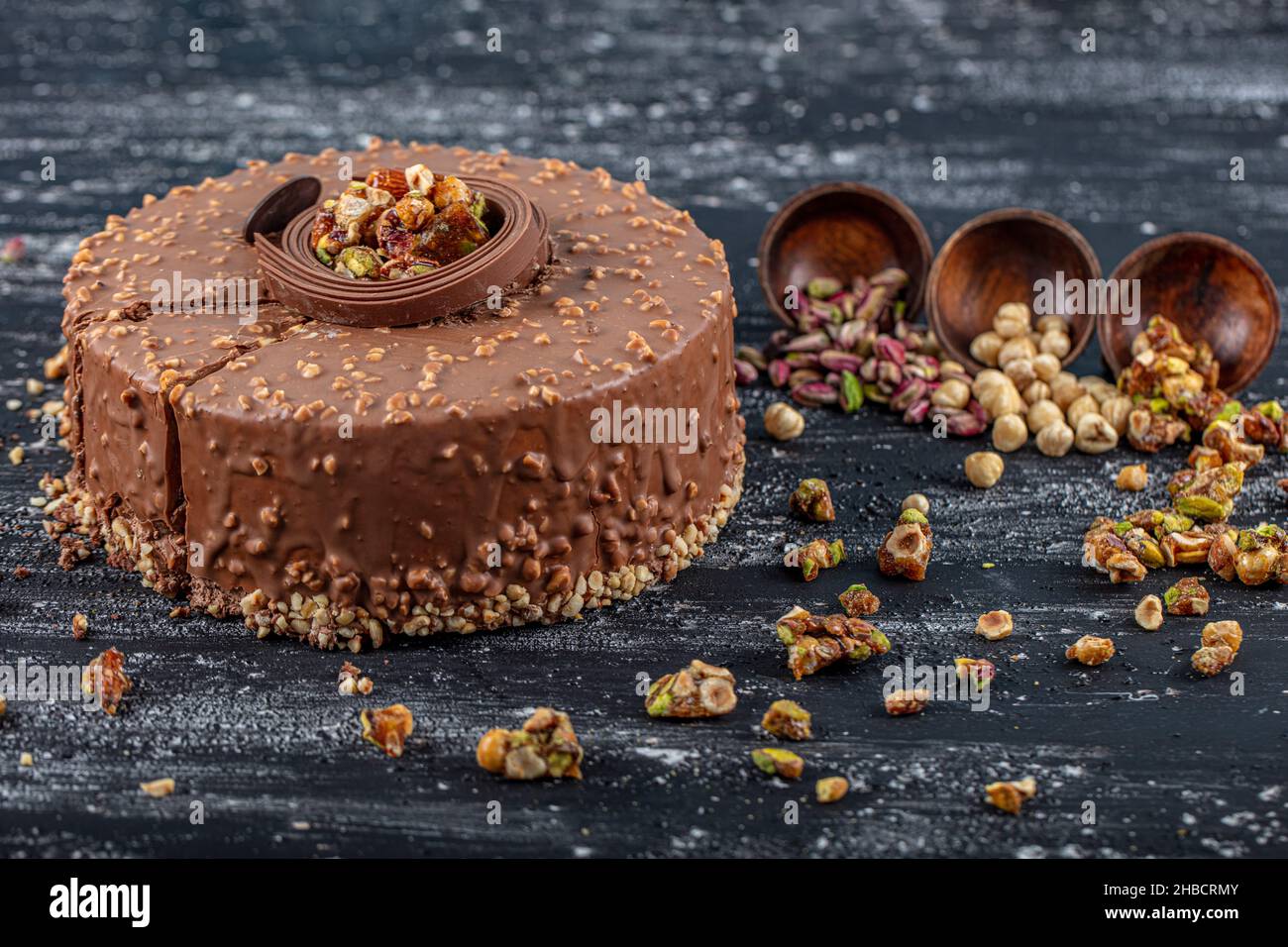 Chocolate birthday cake with croquant. Age Cakes Chocolate Caramel ...