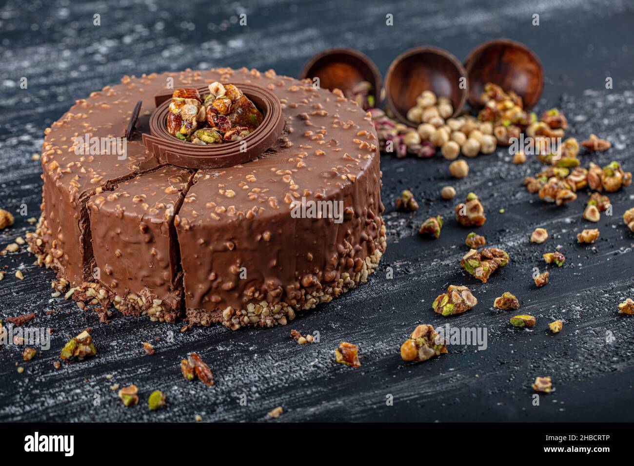 Chocolate birthday cake with croquant. Age Cakes Chocolate Caramel ...