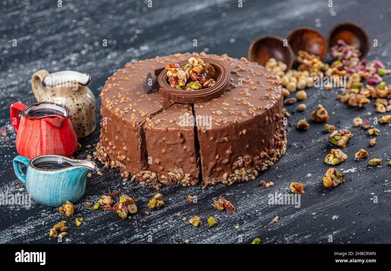 Chocolate birthday cake with croquant. Age Cakes Chocolate Caramel ...