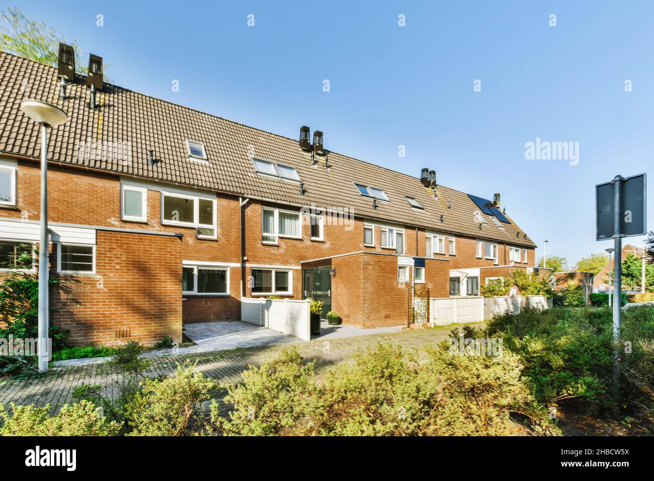 Residential area with buildings with beautiful facade Stock Photo - Alamy