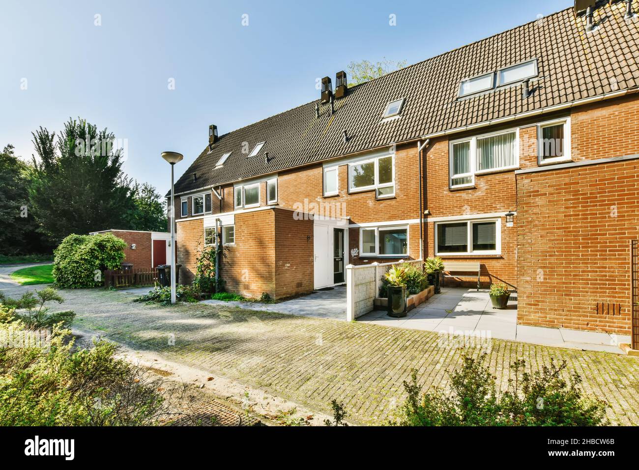 Residential area with buildings with beautiful facade Stock Photo - Alamy