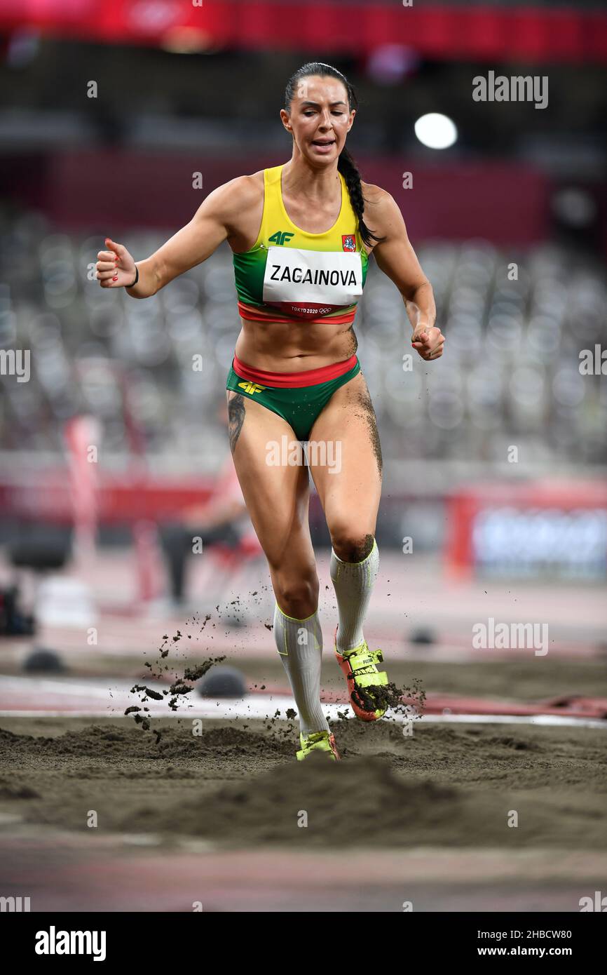 Diana Zagainova participating in the Tokyo 2020 Olympic Games in the ...