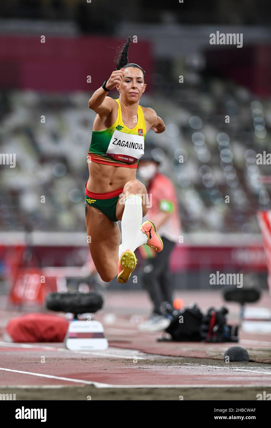 Diana Zagainova participating in the Tokyo 2020 Olympic Games in the ...