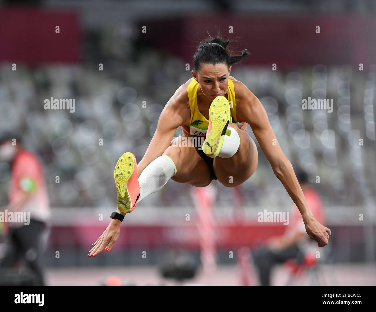 Diana Zagainova participating in the Tokyo 2020 Olympic Games in the ...