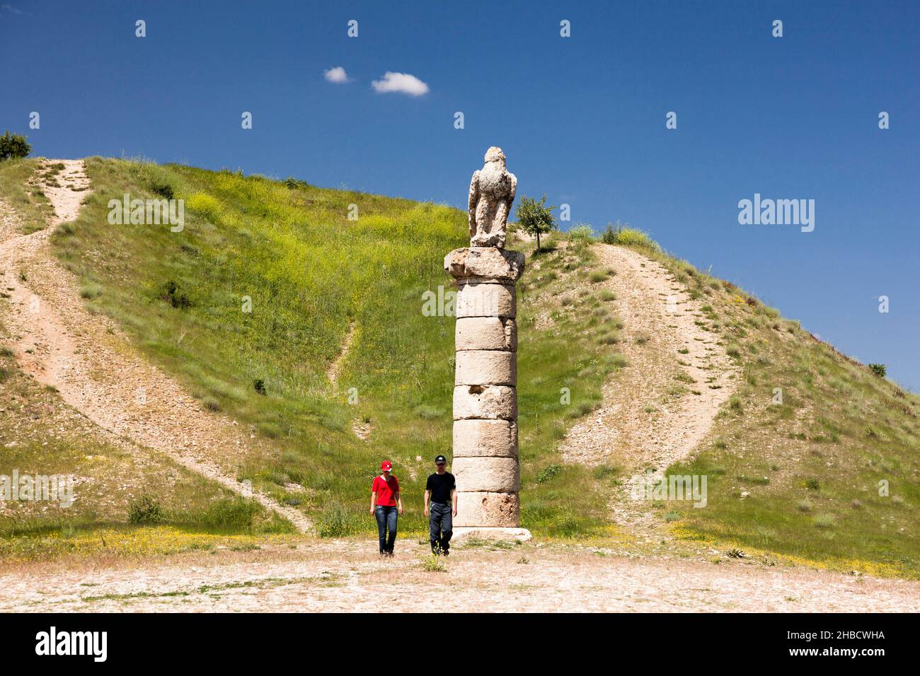 Karakus Tumulus, eagle statue atop Roman column, royal tomb of ...