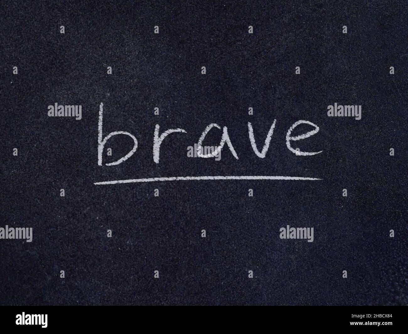 brave concept word on blackboard background Stock Photo - Alamy