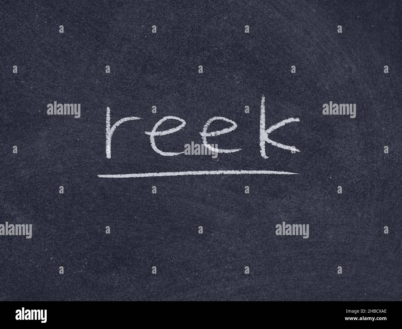 reek concept word on blackboard background Stock Photo - Alamy
