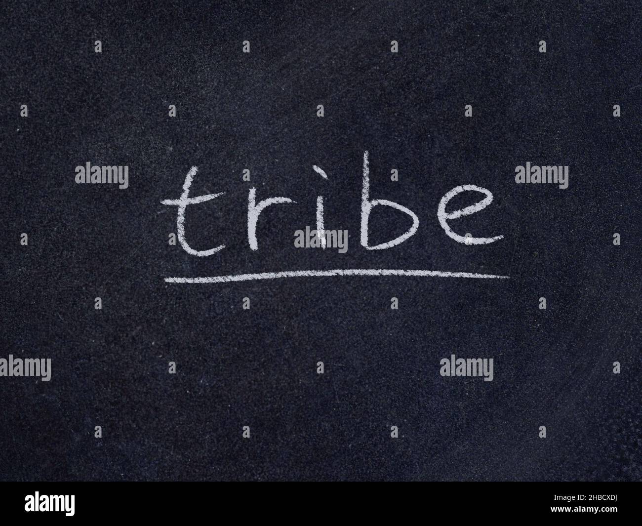 tribe concept word on blackboard background Stock Photo - Alamy