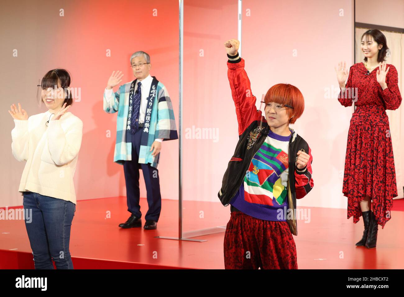Tokyo, Japan - Japanese comedy duo Amako-Inter members Seiko (L) and ...