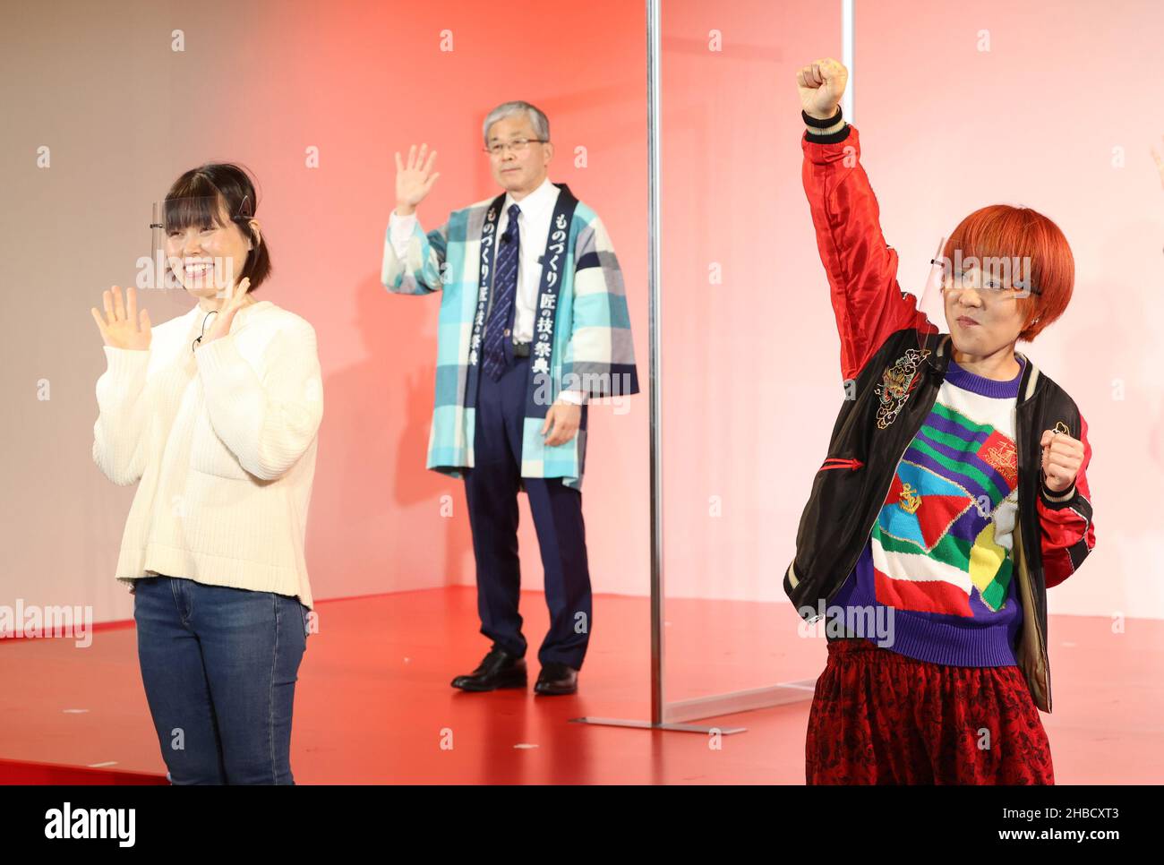 Tokyo, Japan - Japanese comedy duo Amako-Inter members Seiko (L) and ...