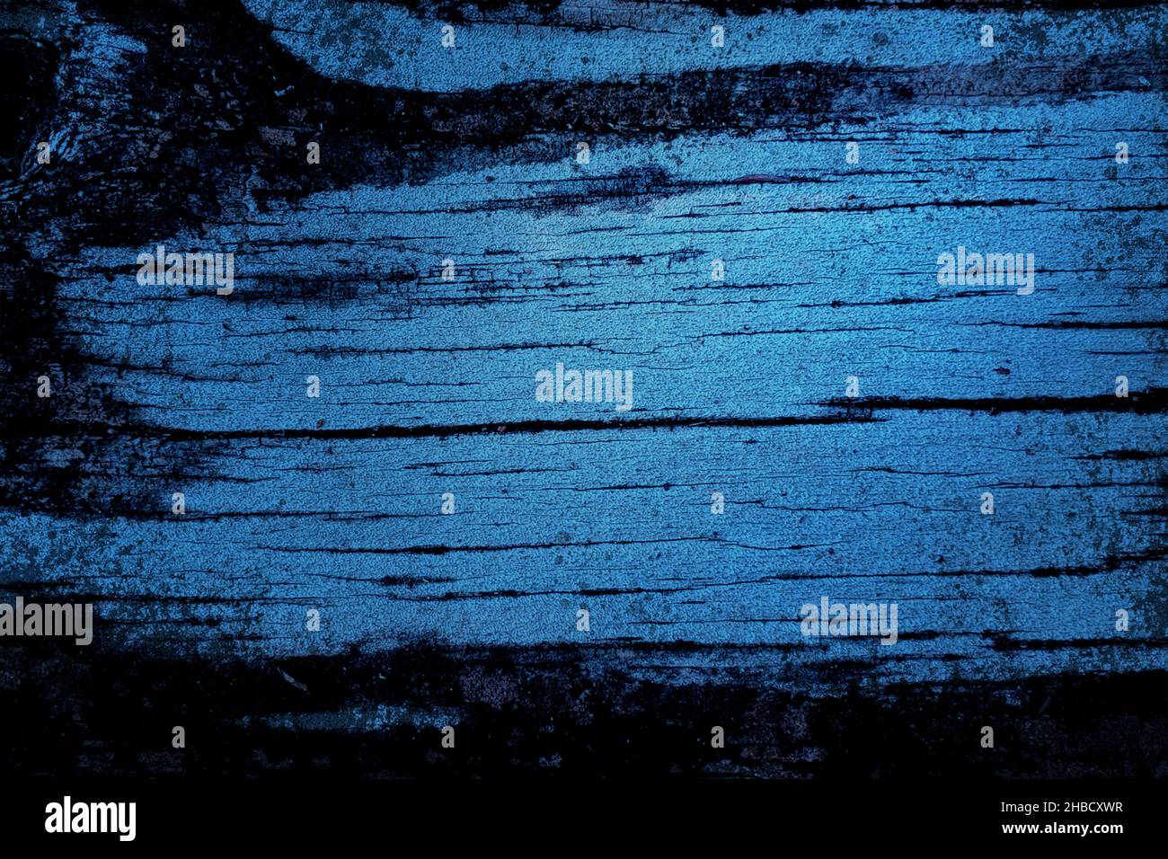 Dark blue wood texture background banner for horror or Halloween theme ...