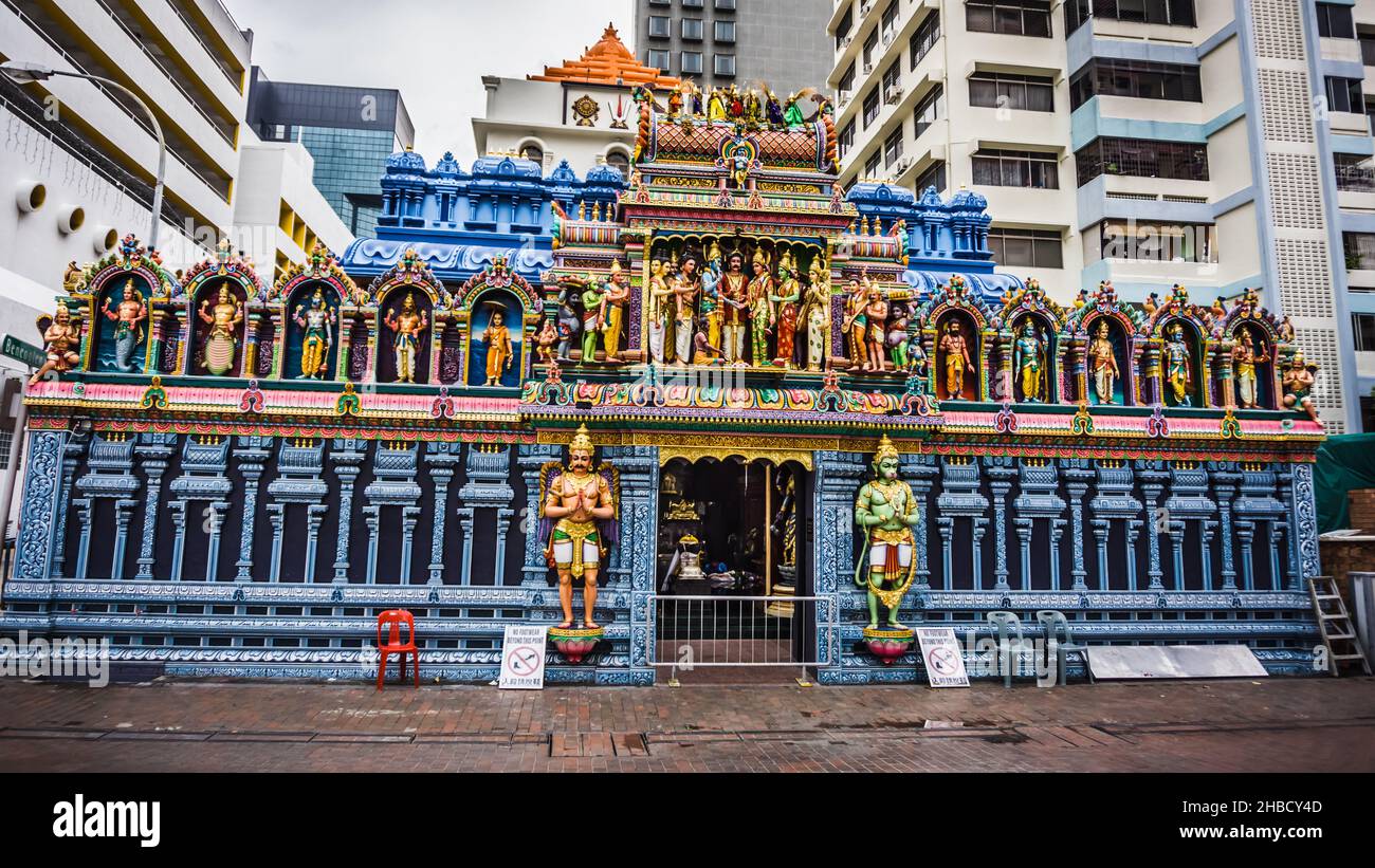 Singapore - Dec 24, 2018: Beautiful Sri Krishnan Temple located at ...