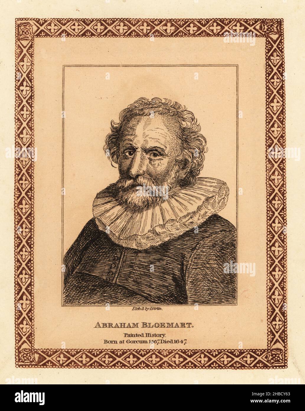 Portrait of Abraham Bloemaert (1566-1651), Dutch painter and printmaker ...