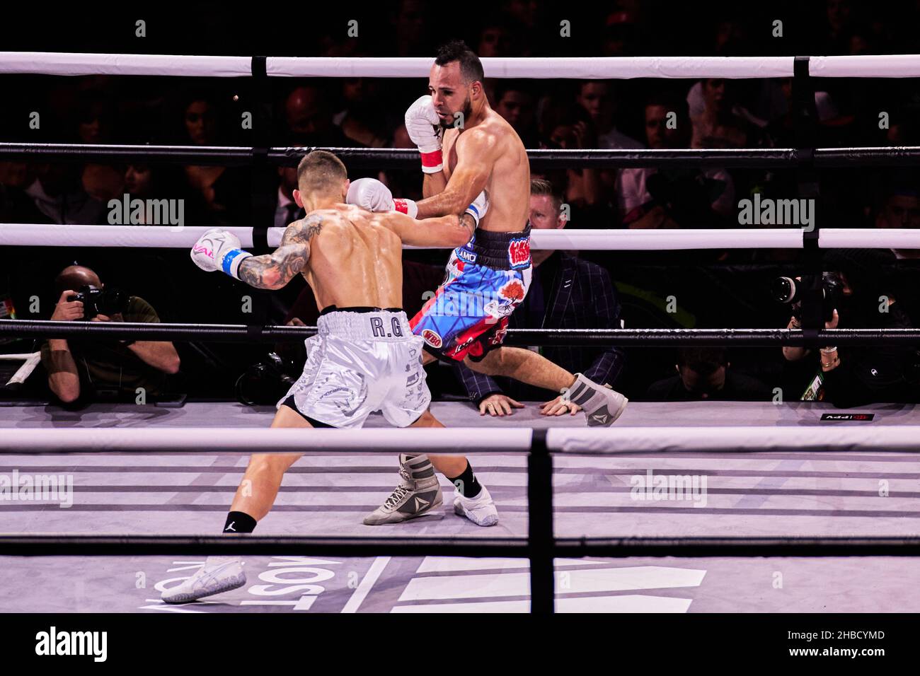 Tampa, Florida, USA. 18th Dec. 2021. Liam Paro in action against Yomar ...