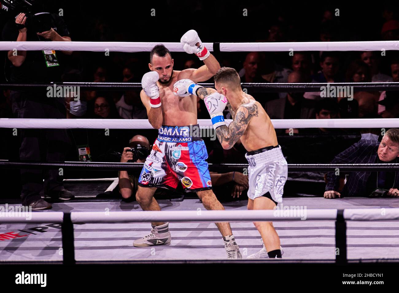 Tampa, Florida, USA. 18th Dec. 2021. Liam Paro in action against Yomar ...