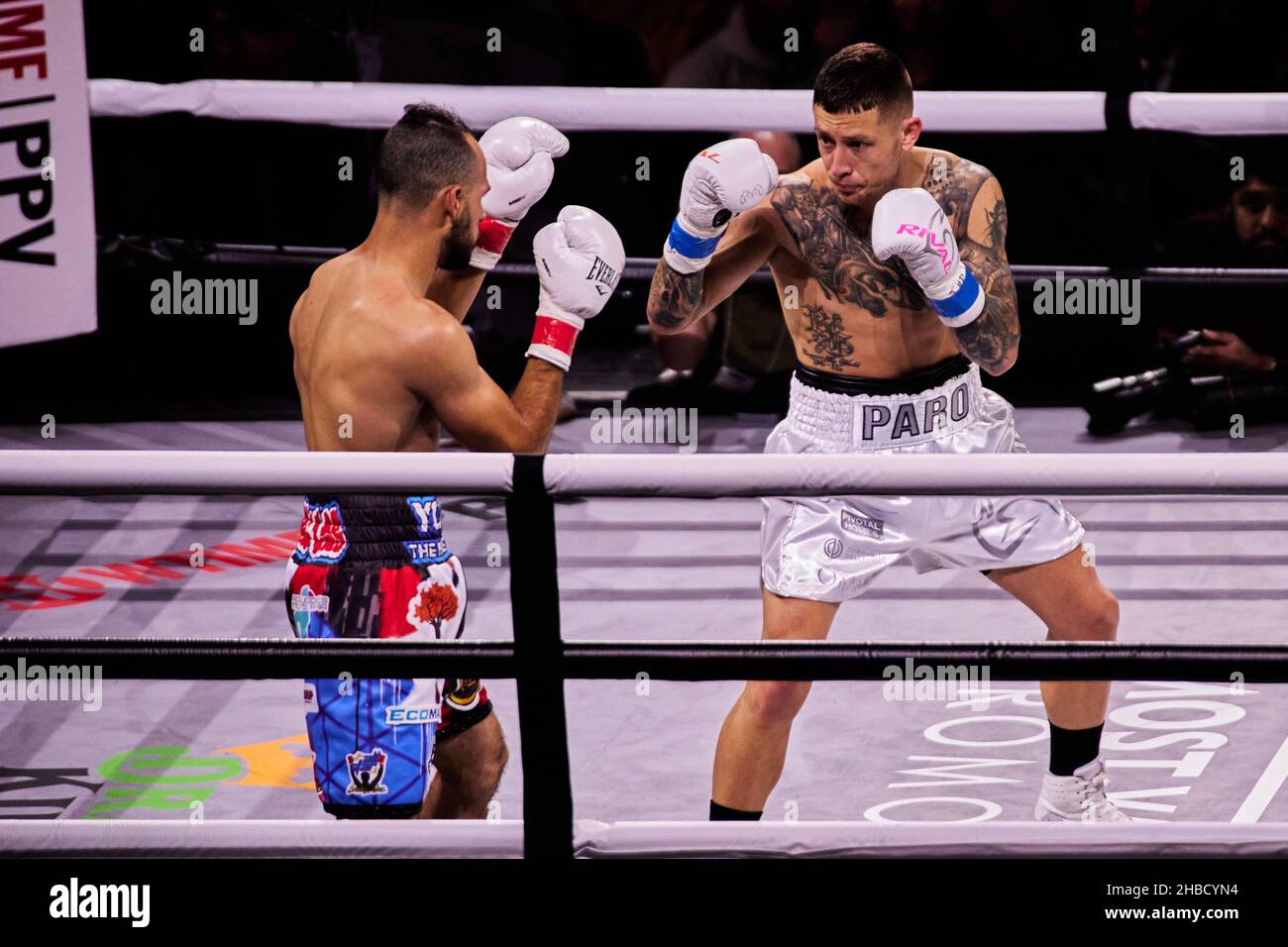 Tampa, Florida, USA. 18th Dec. 2021. Liam Paro in action against Yomar ...