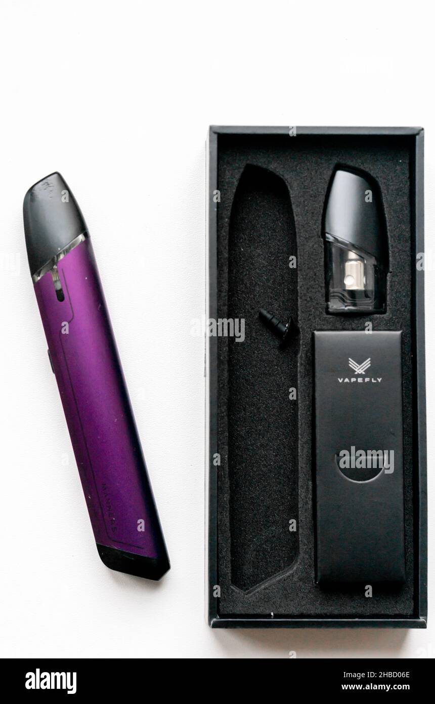 Vaping with nicotine salts hi-res stock photography and images - Alamy