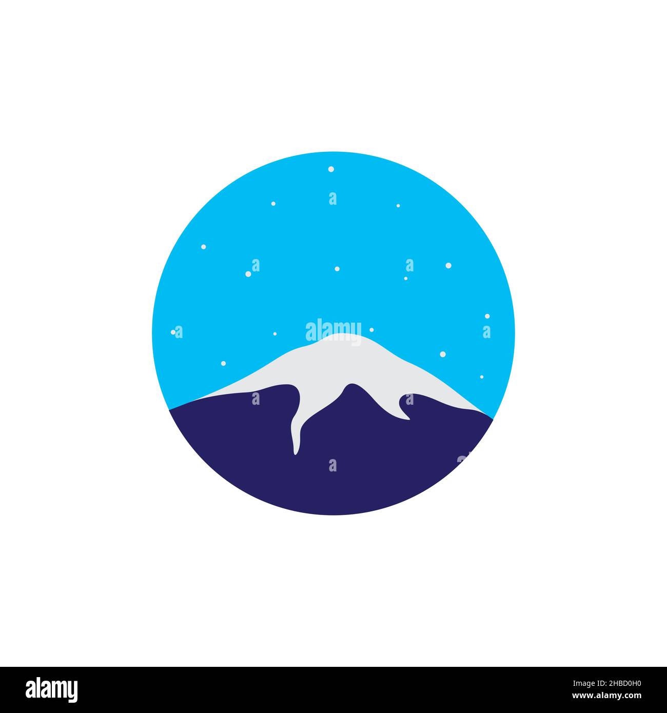 Morning snow peak Stock Vector Images - Alamy