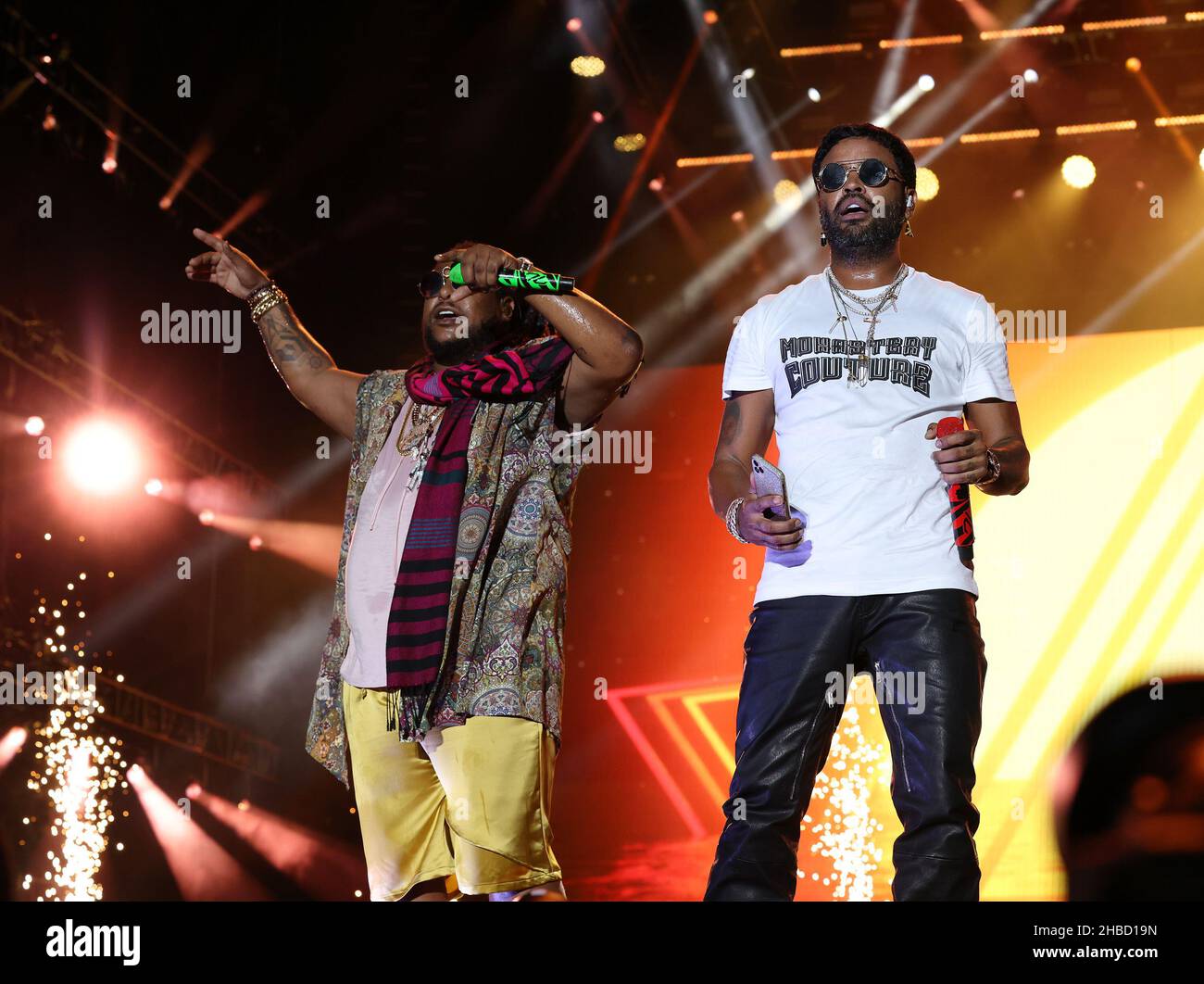 MIAMI, FL-DEC 18: Zion y Lennox perform during Vibra Urbana day one at ...