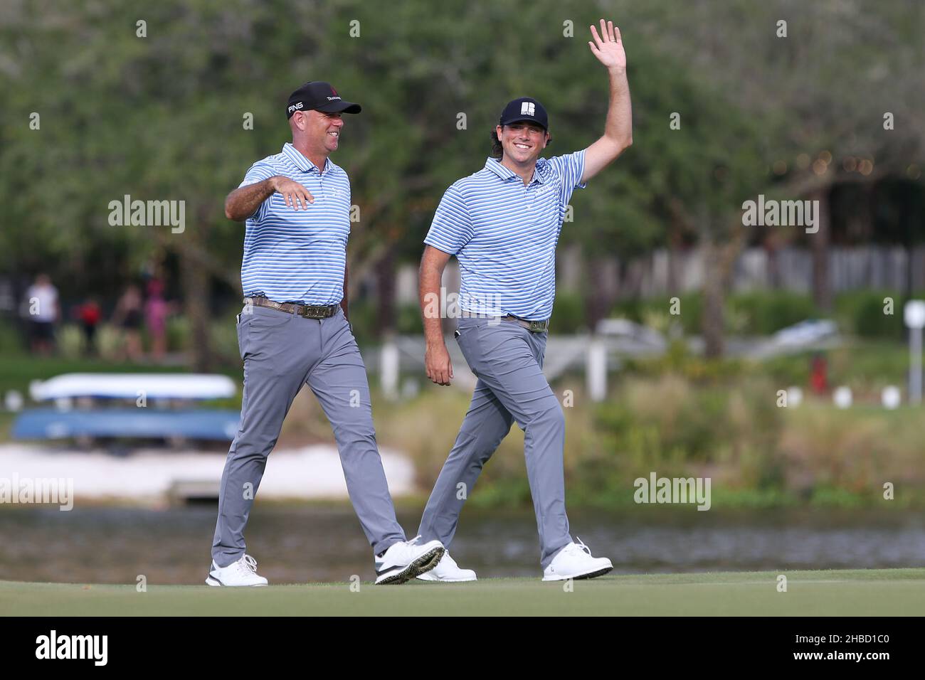 Orlando, Florida, USA. 18th Dec, 2021. Stewart Cink (L) and his son ...