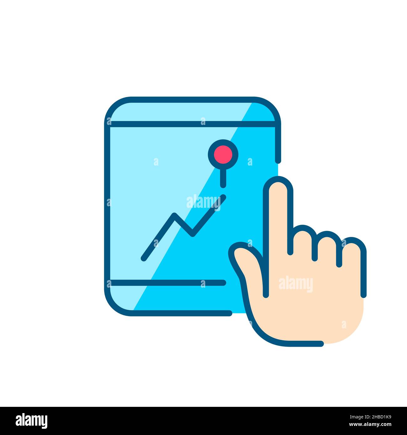 Finger tracking location on a tablet. Pixel perfect, editable stroke ...