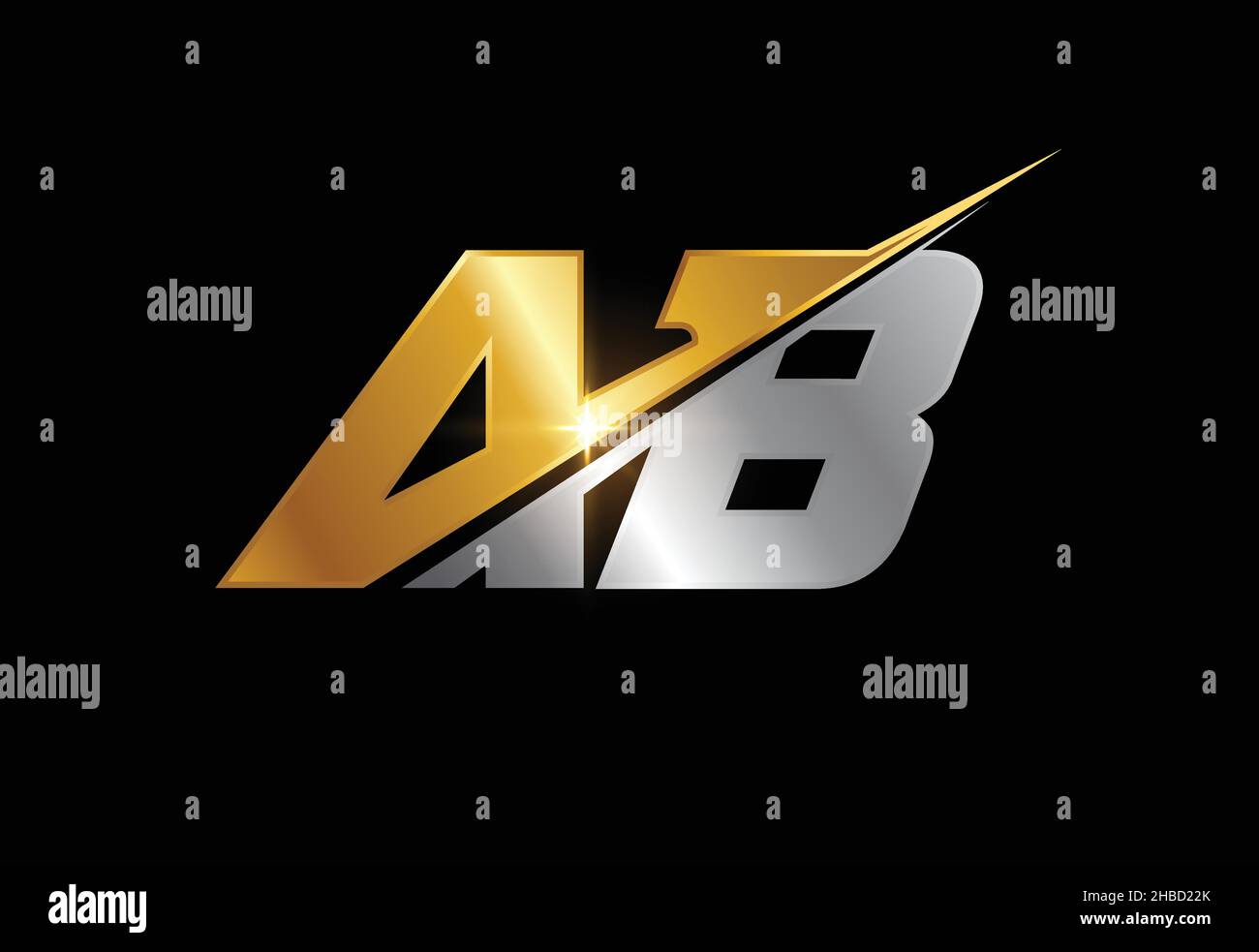 Initial Monogram Letter A B Logo Design Vector Template. Graphic ...