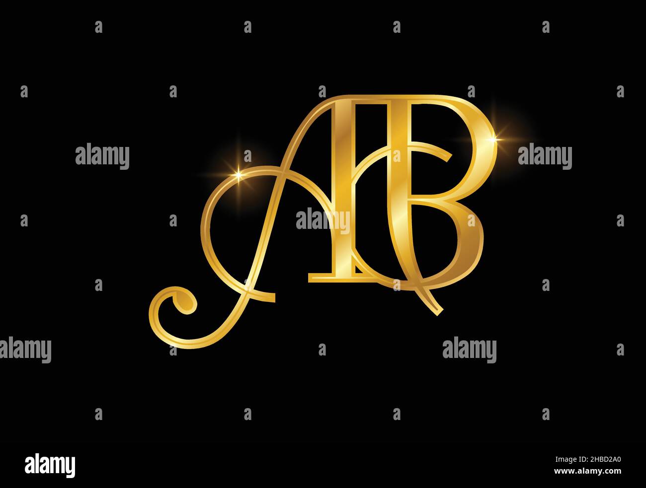 Initial Monogram Letter A B Logo Design Vector Template. Graphic ...