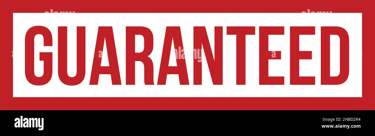 Guaranteed Rubber Stamp Seal - Vector Stock Vector Image & Art - Alamy