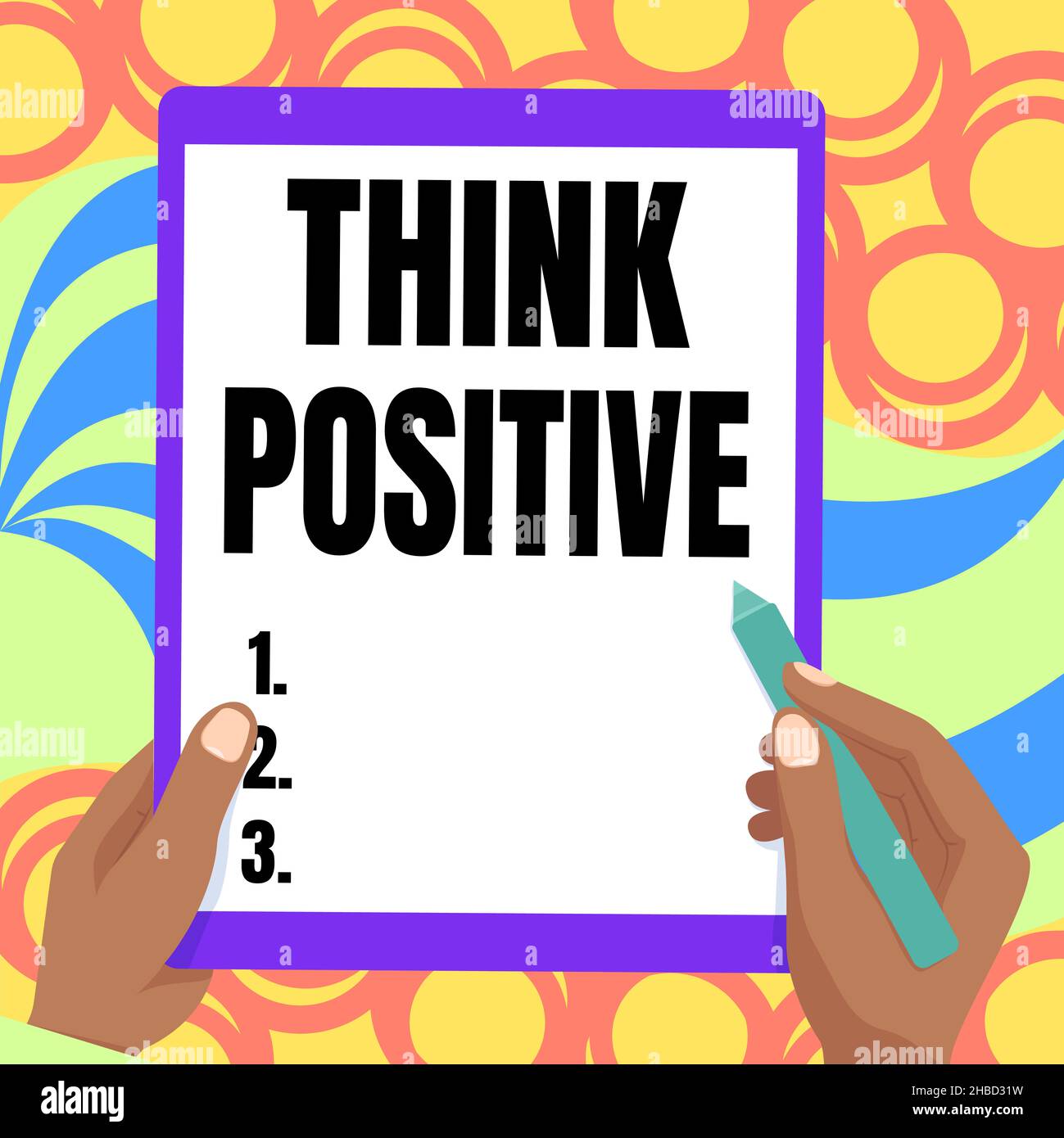 Writing displaying text Think Positive. Internet Concept creating ...