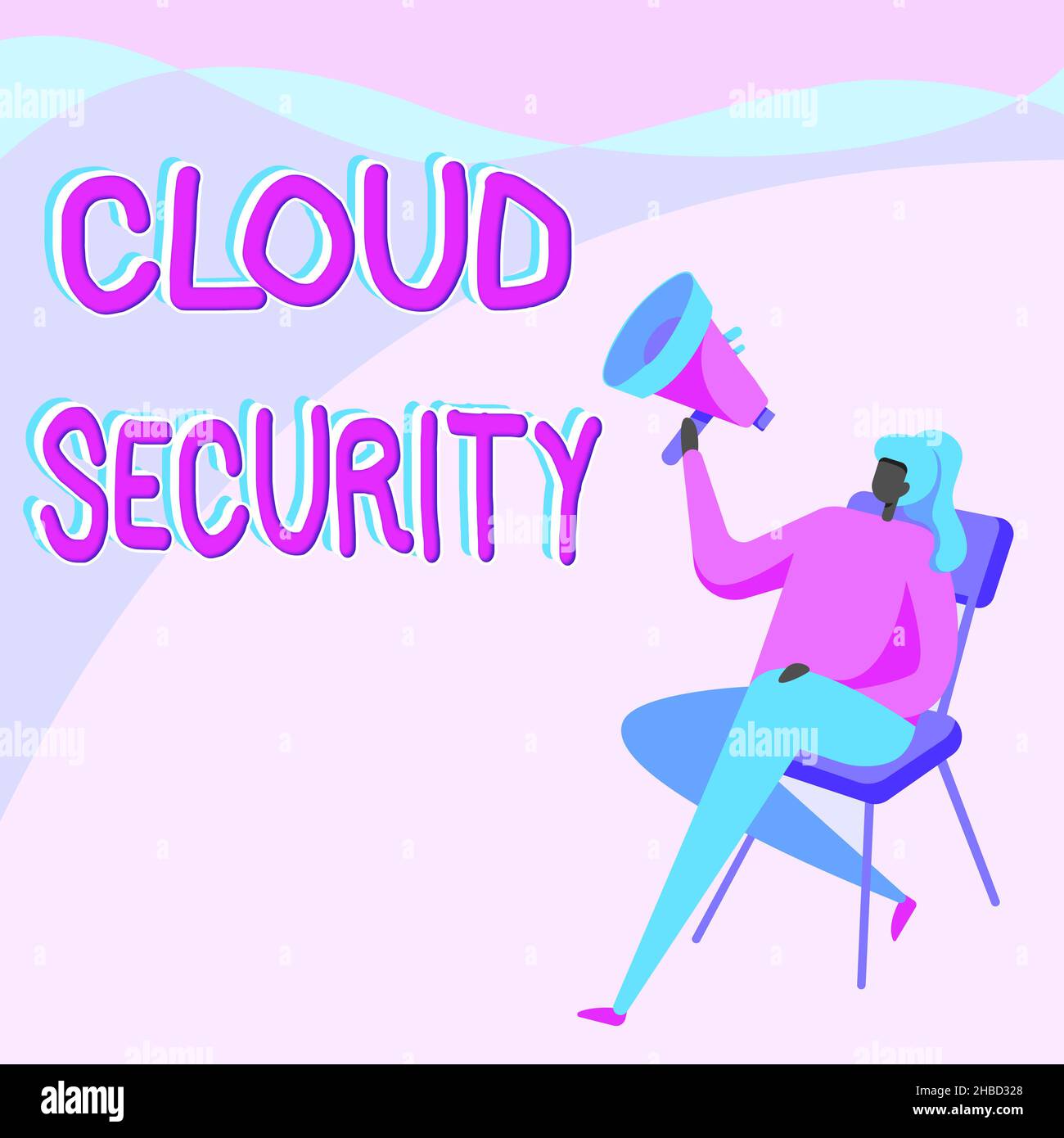 Sign Displaying Cloud Security Business Showcase Imposing A Secured System Of Existing Data In