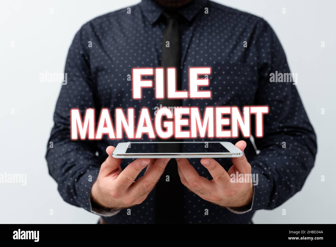 Text sign showing File Management. Concept meaning computer program ...