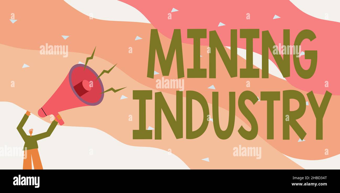 Writing displaying text Mining Industry. Concept meaning extraction of ...