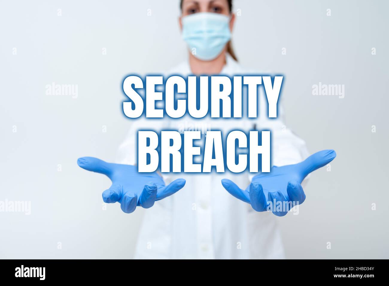 Conceptual display Security Breach. Business showcase incident that ...