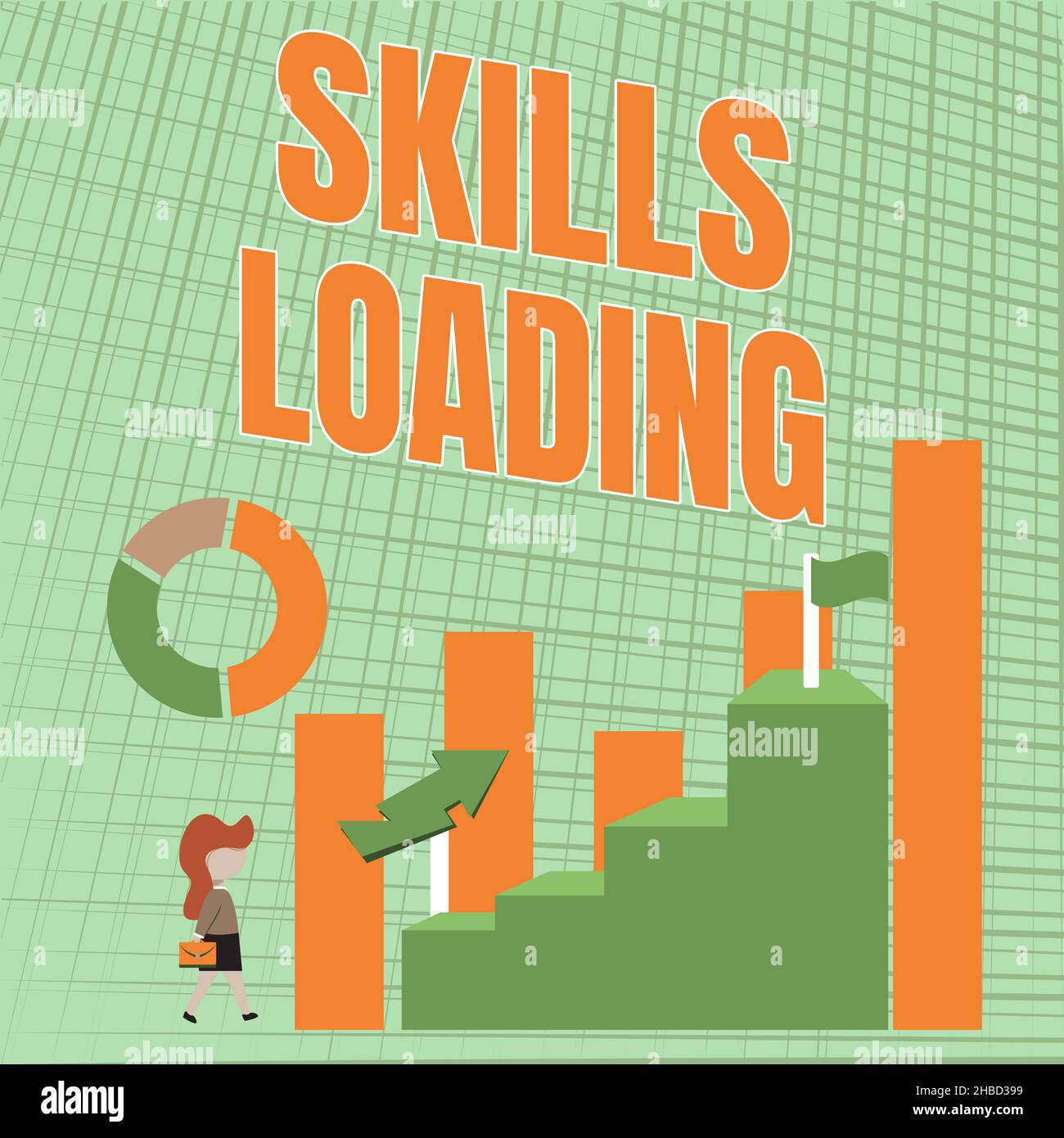 Conceptual display Skills Loading. Business concept points out the degree of difficulty when ...