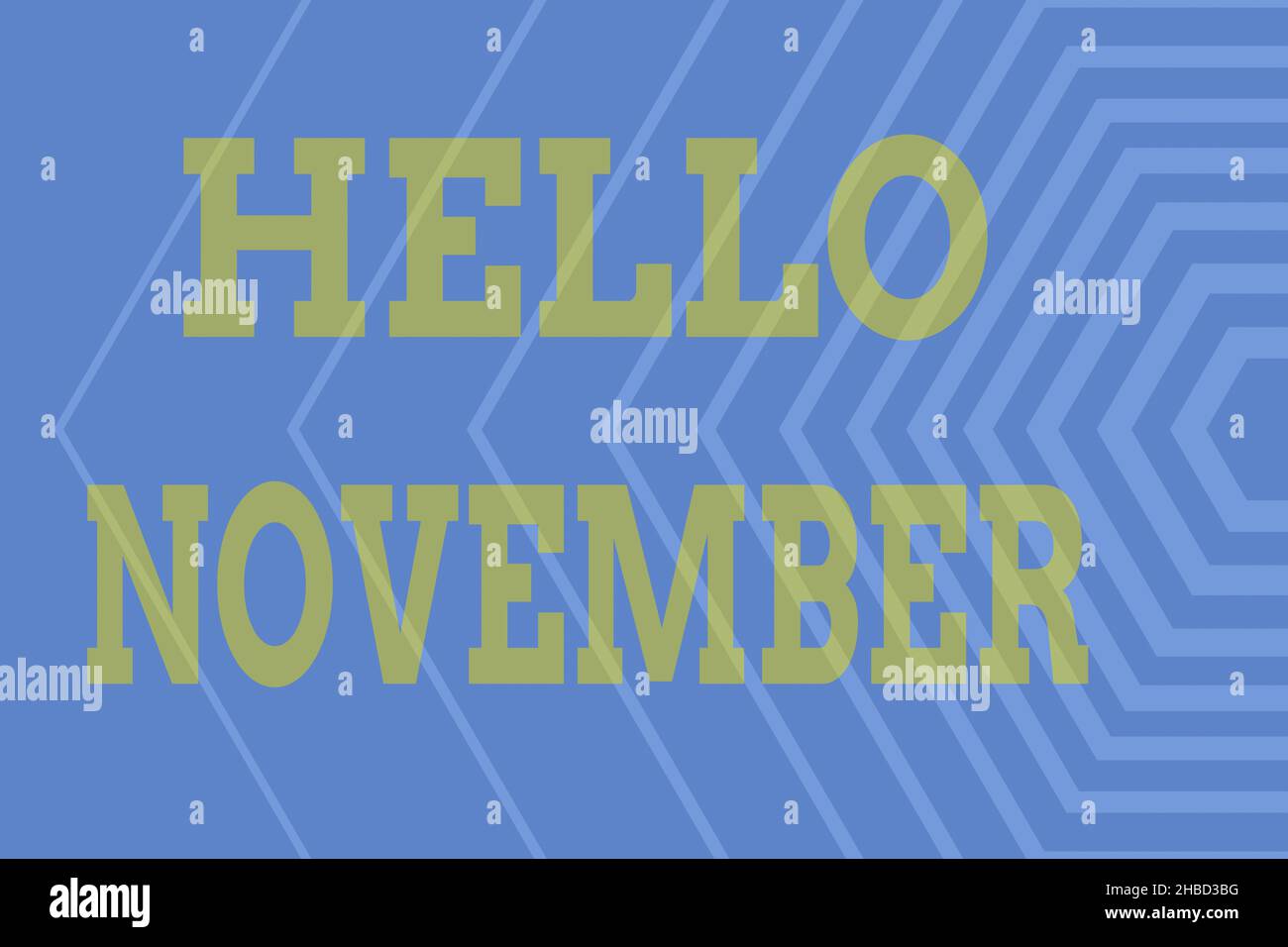 Hand writing sign Hello November. Business idea greeting used when ...