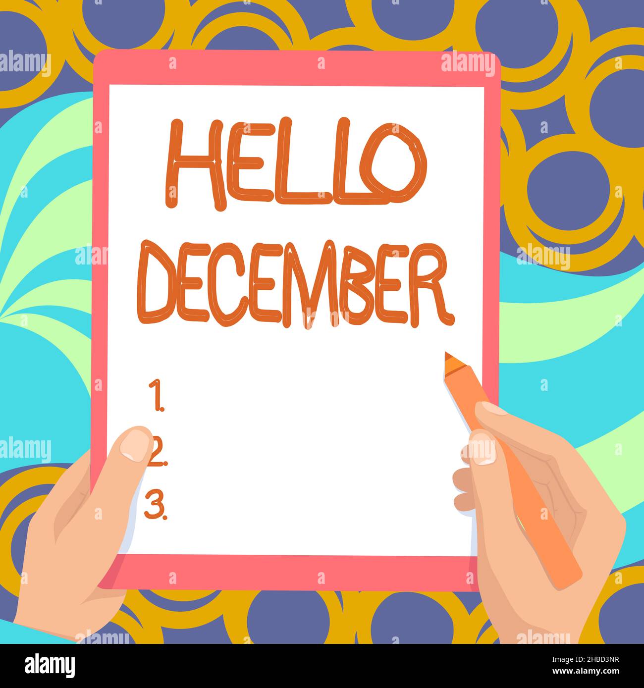 Inspiration showing sign Hello December. Word Written on greeting used ...
