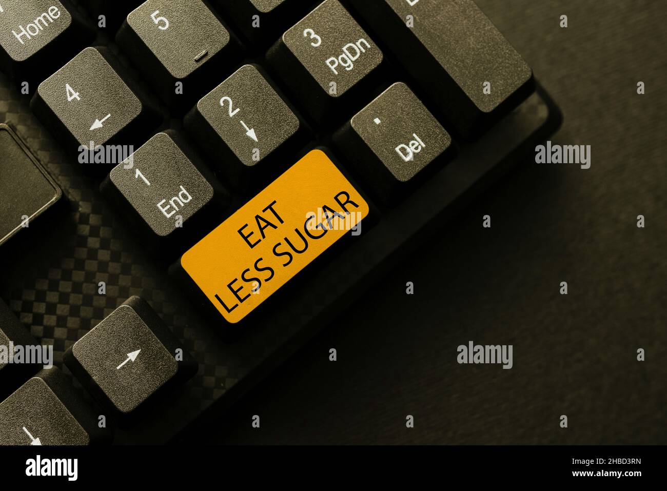 Text showing inspiration Eat Less Sugar. Business showcase reducing ...