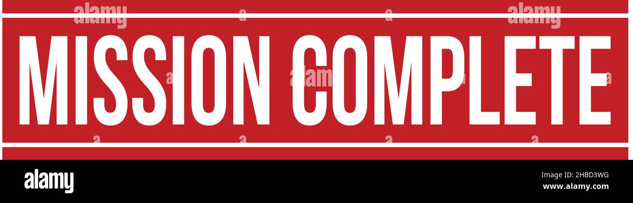 Mission Complete Rubber Stamp. Red Mission Complete Rubber Grunge Stamp ...