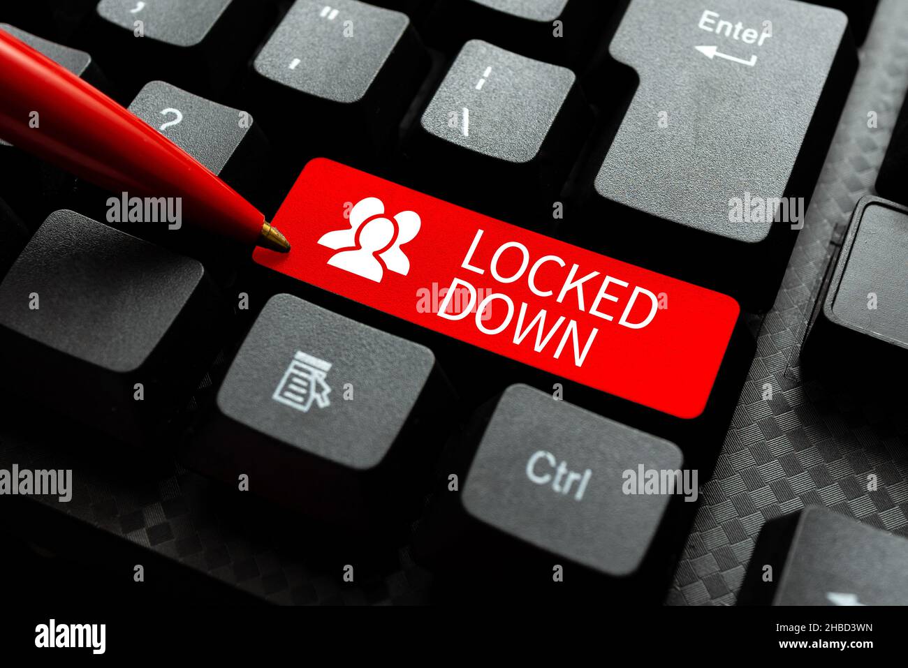 Writing displaying text Locked Down. Business idea emergency measure ...