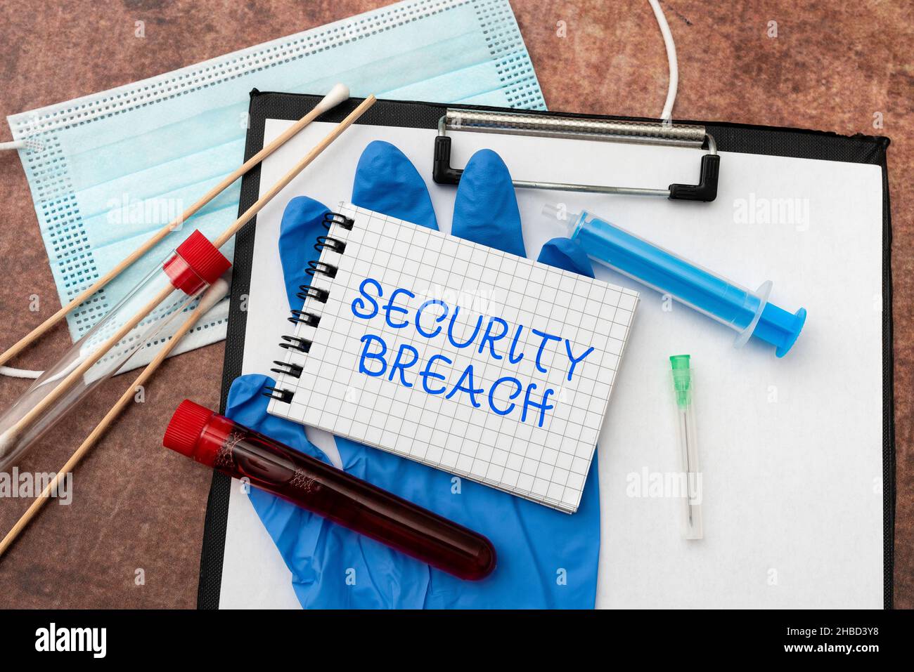 Sign displaying Security Breach. Internet Concept incident that results ...