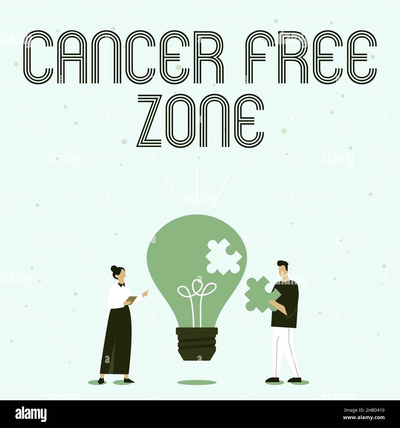 Hand writing sign Cancer Free Zone. Conceptual photo supporting cancer ...