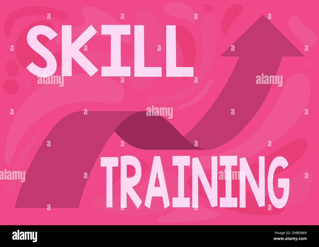 Hand writing sign Skill Training. Word for designed to gain and enhance ...