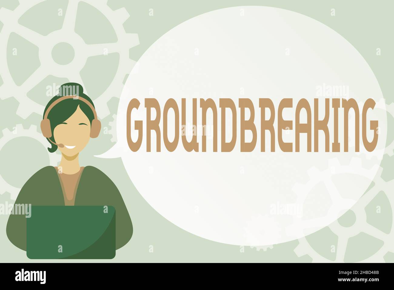 Handwriting text Groundbreaking. Conceptual photo Very new and a big ...