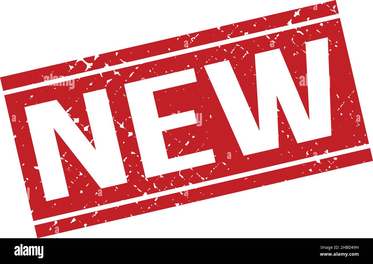 NEW Rubber Stamp. Red NEW Rubber Grunge Stamp Seal Vector Illustration ...