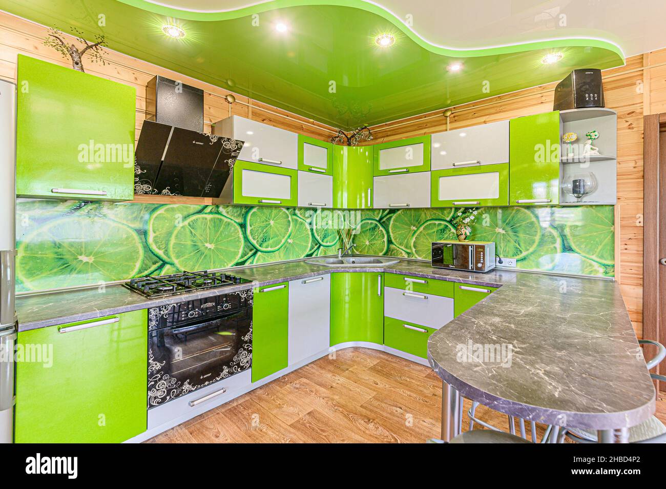 Russia, Moscow- May 08, 2020: interior room apartment kitchen and ...
